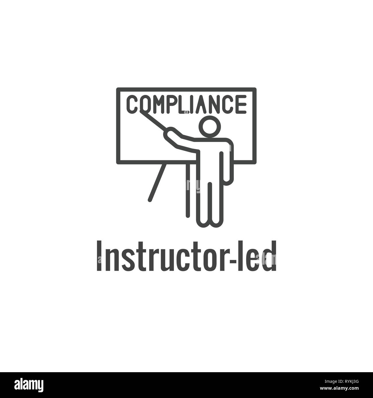 Compliance Instruction & Testing Icons with Instructor teaching Worker ...