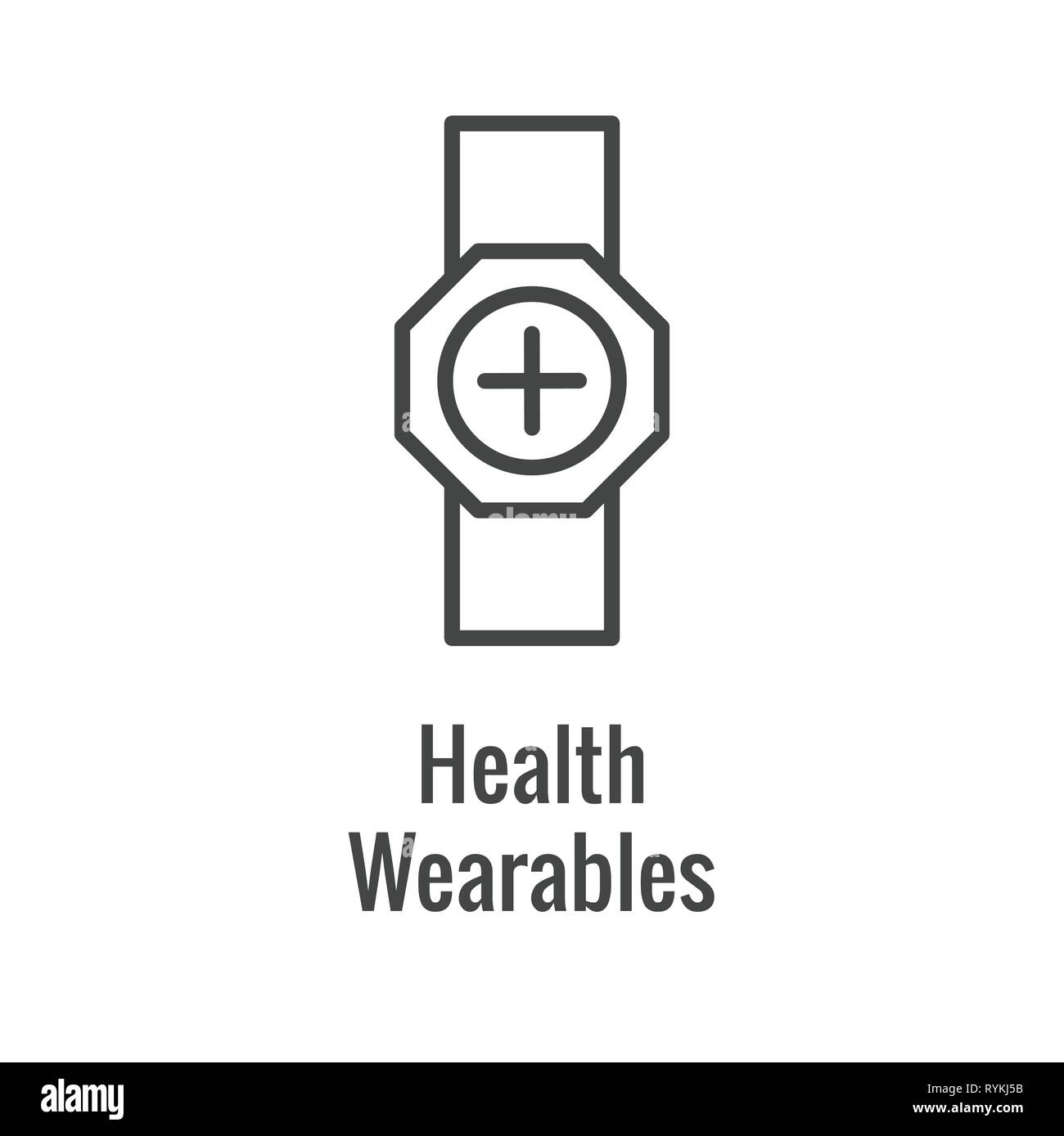 Digital Health Icon - Wearable Technology or Mobile / Tablet image ...