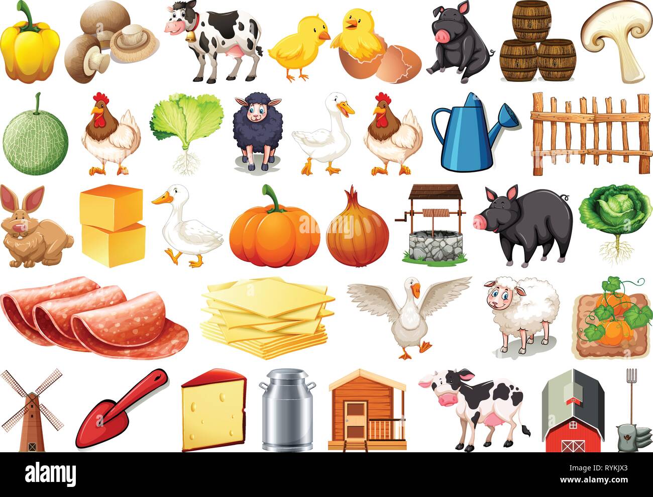 Objects art graphic animals Stock Vector Images - Alamy