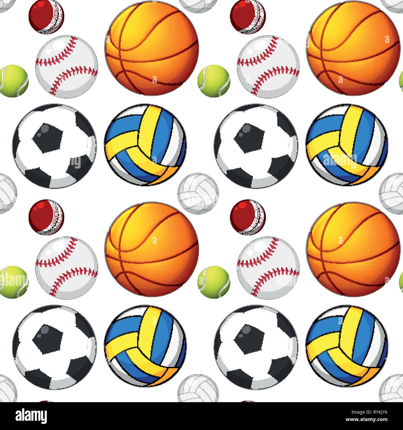 Seamless basketball balls pattern Stock Vector Images - Alamy