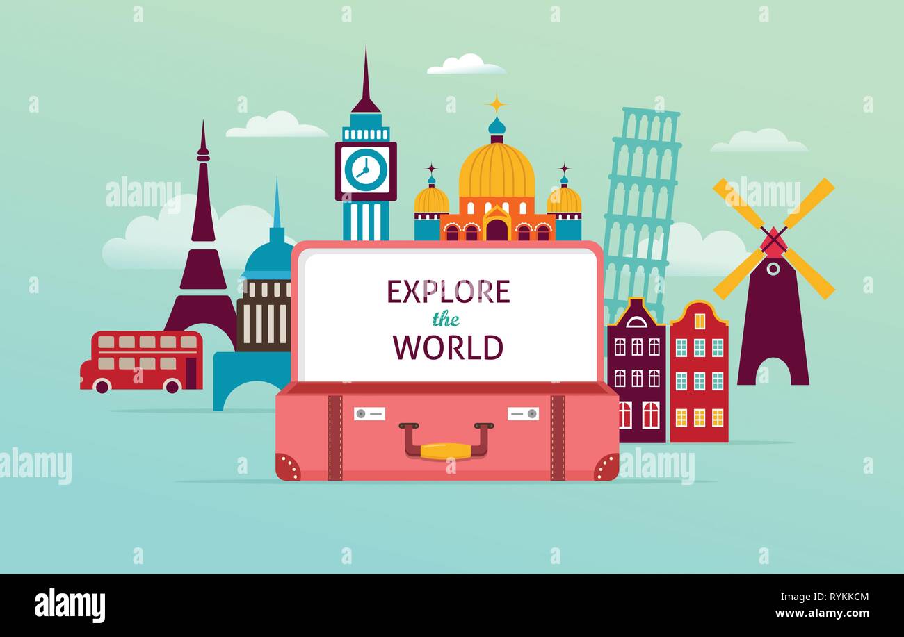 Open suitcase vector hi-res stock photography and images - Alamy