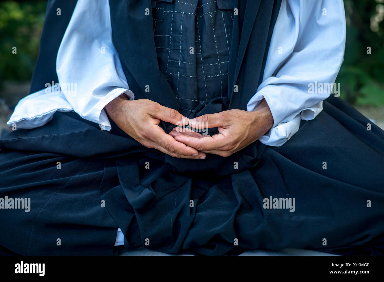 Zen sesshin (retreat) in Paris, France. Zazen (meditation Stock Photo ...