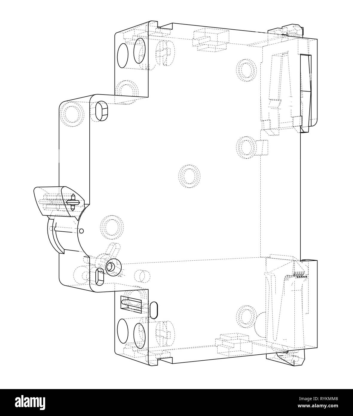 Automatic circuit breaker concept. Vector Stock Vector Image & Art - Alamy