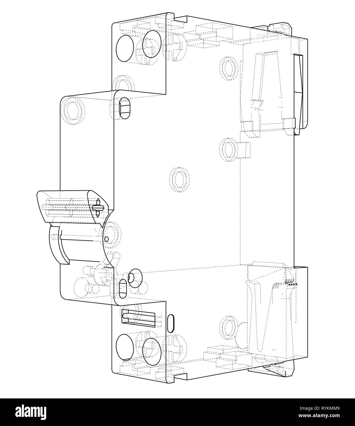 Automatic circuit breaker concept. Vector Stock Vector Image & Art - Alamy