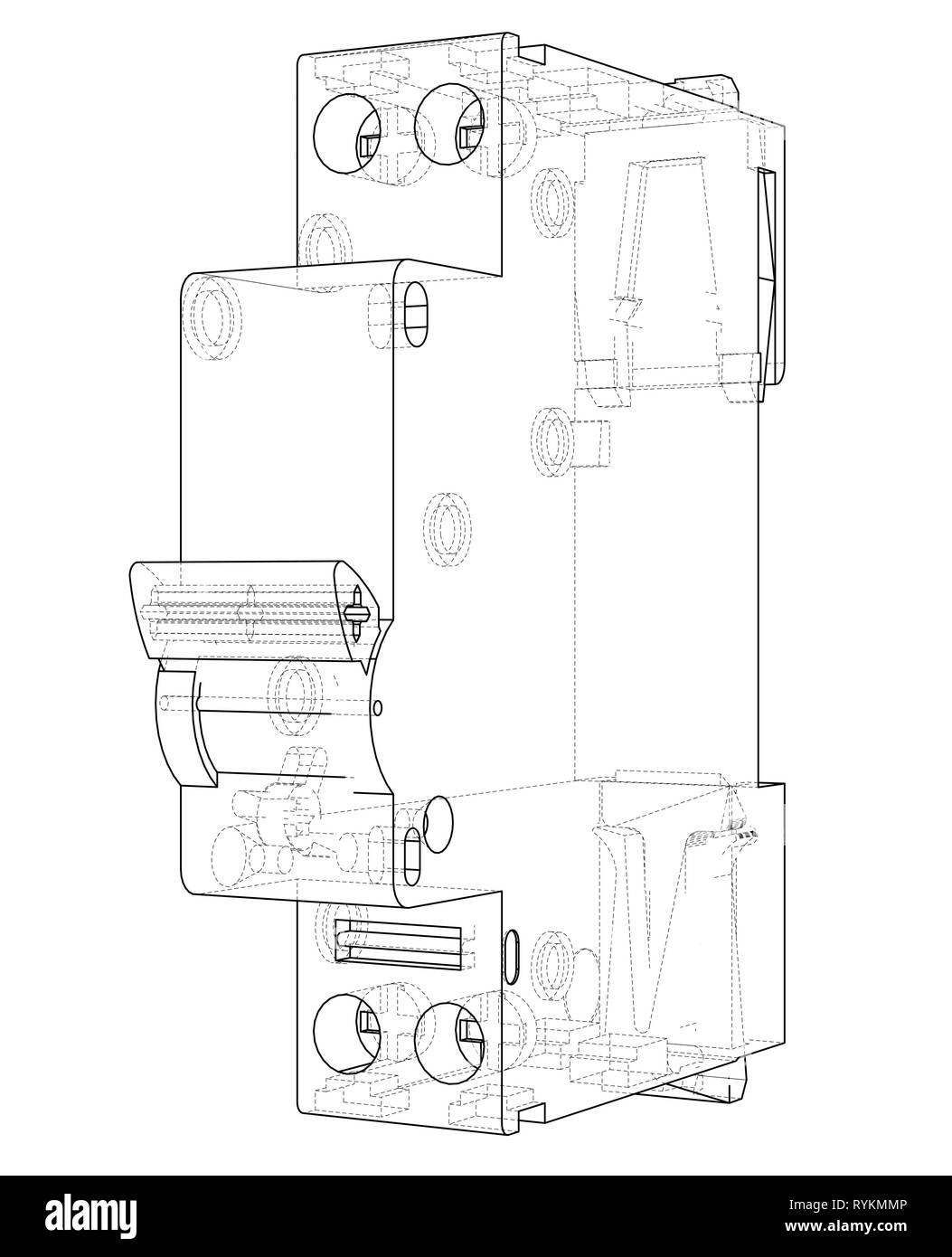 Automatic circuit breaker concept. Vector Stock Vector Image & Art - Alamy