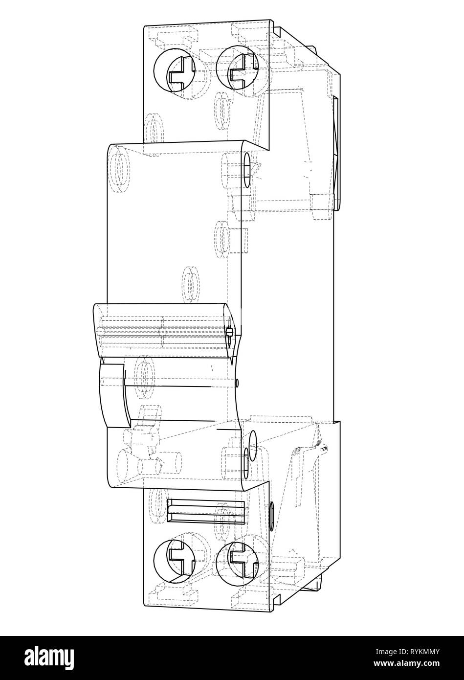 Automatic circuit breaker concept. Vector Stock Vector Image & Art - Alamy