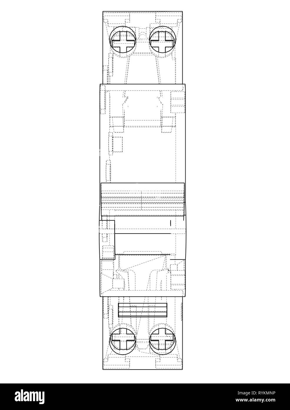 Automatic circuit breaker concept. Vector Stock Vector Image & Art - Alamy