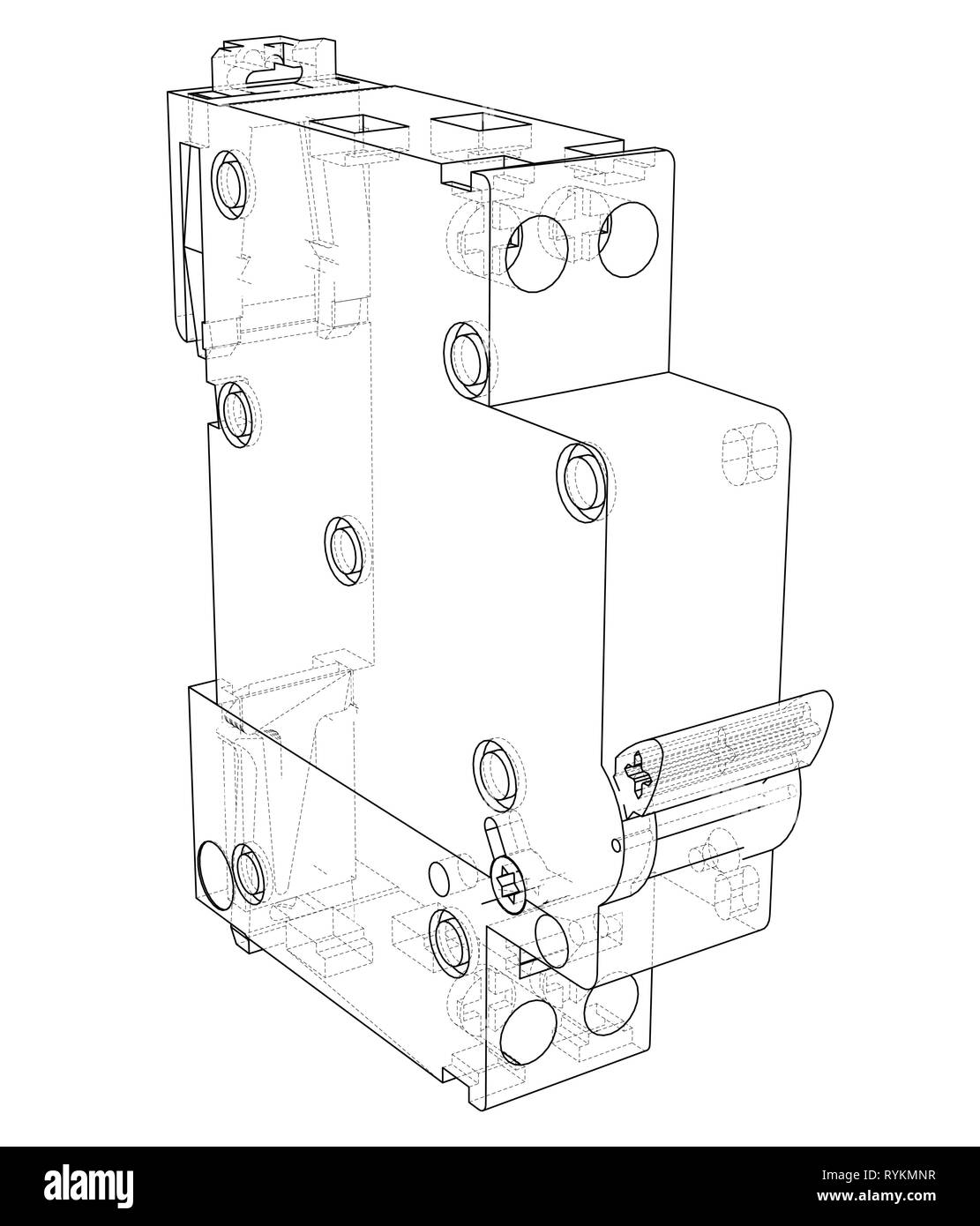 Automatic circuit breaker concept. Vector Stock Vector Image & Art - Alamy