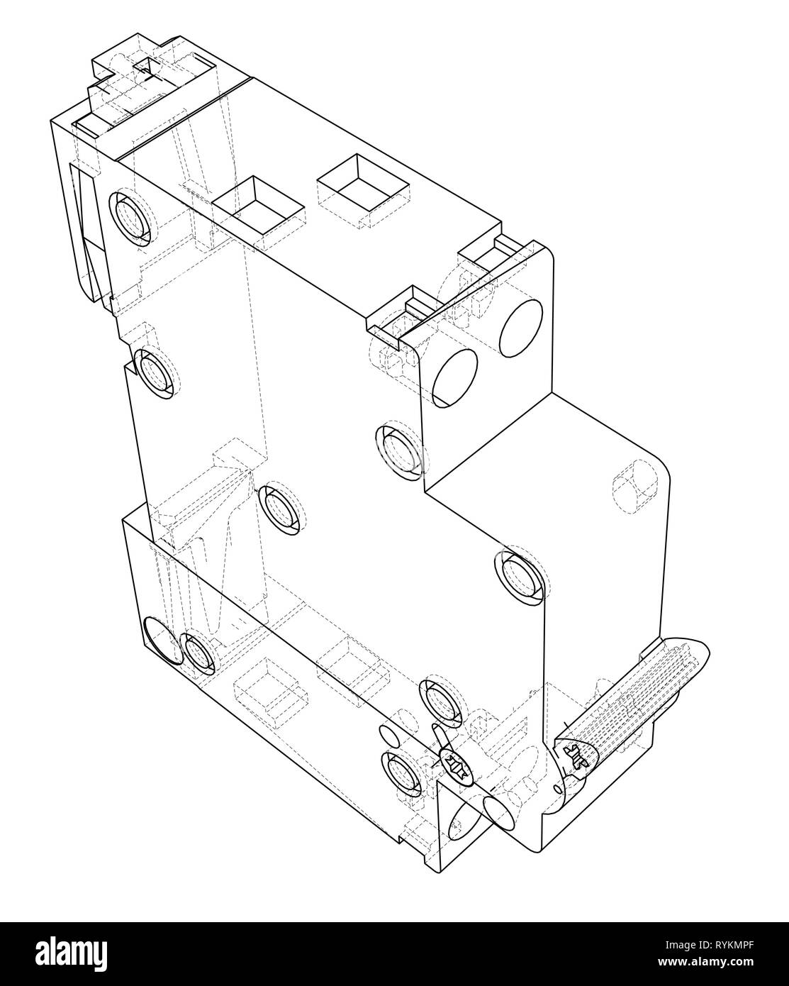 Automatic circuit breaker concept. Vector Stock Vector Image & Art - Alamy
