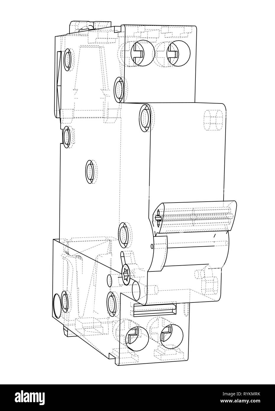 Automatic circuit breaker concept. Vector Stock Vector Image & Art - Alamy
