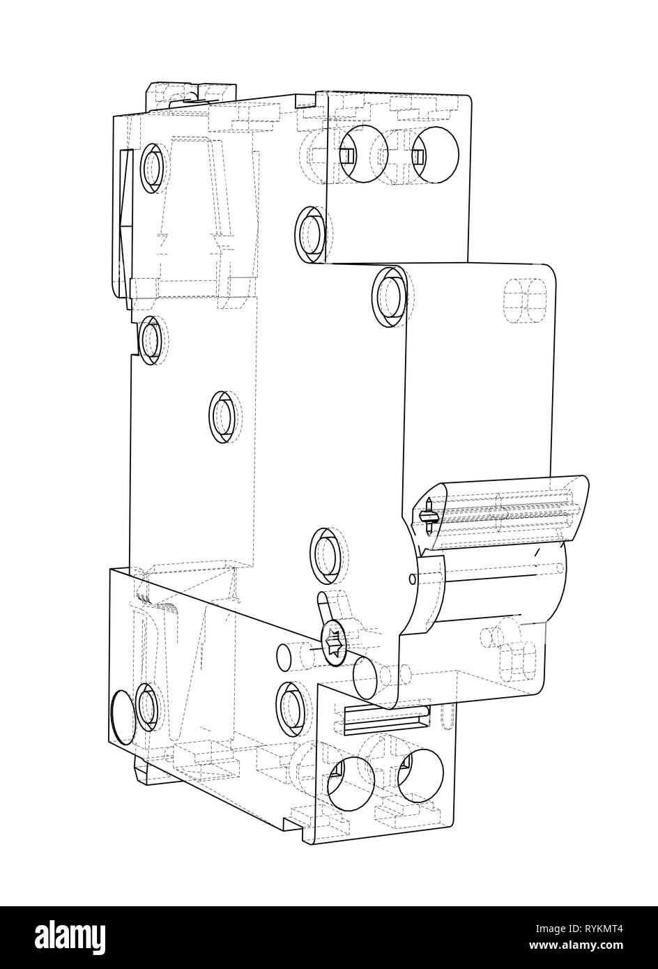 Automatic circuit breaker concept. Vector Stock Vector Image & Art - Alamy