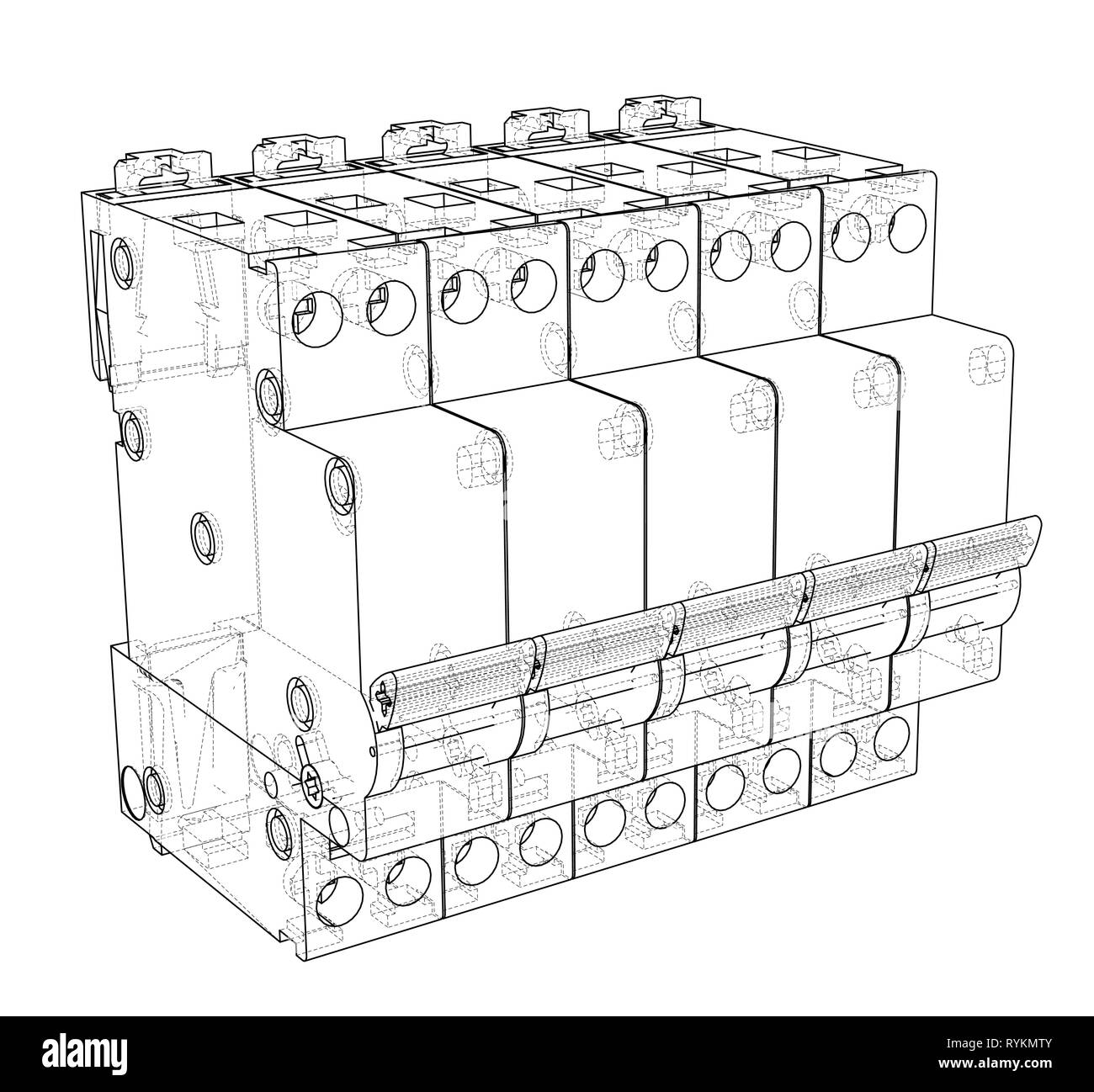 Automatic circuit breaker concept. Vector Stock Vector Image & Art - Alamy
