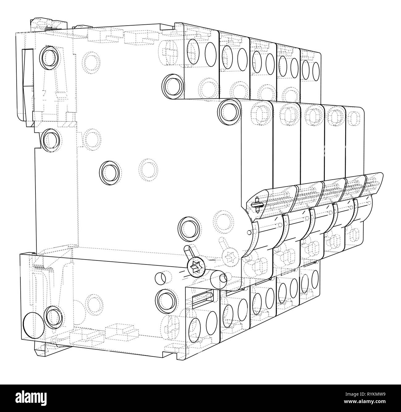 Automatic circuit breaker concept. Vector Stock Vector Image & Art - Alamy