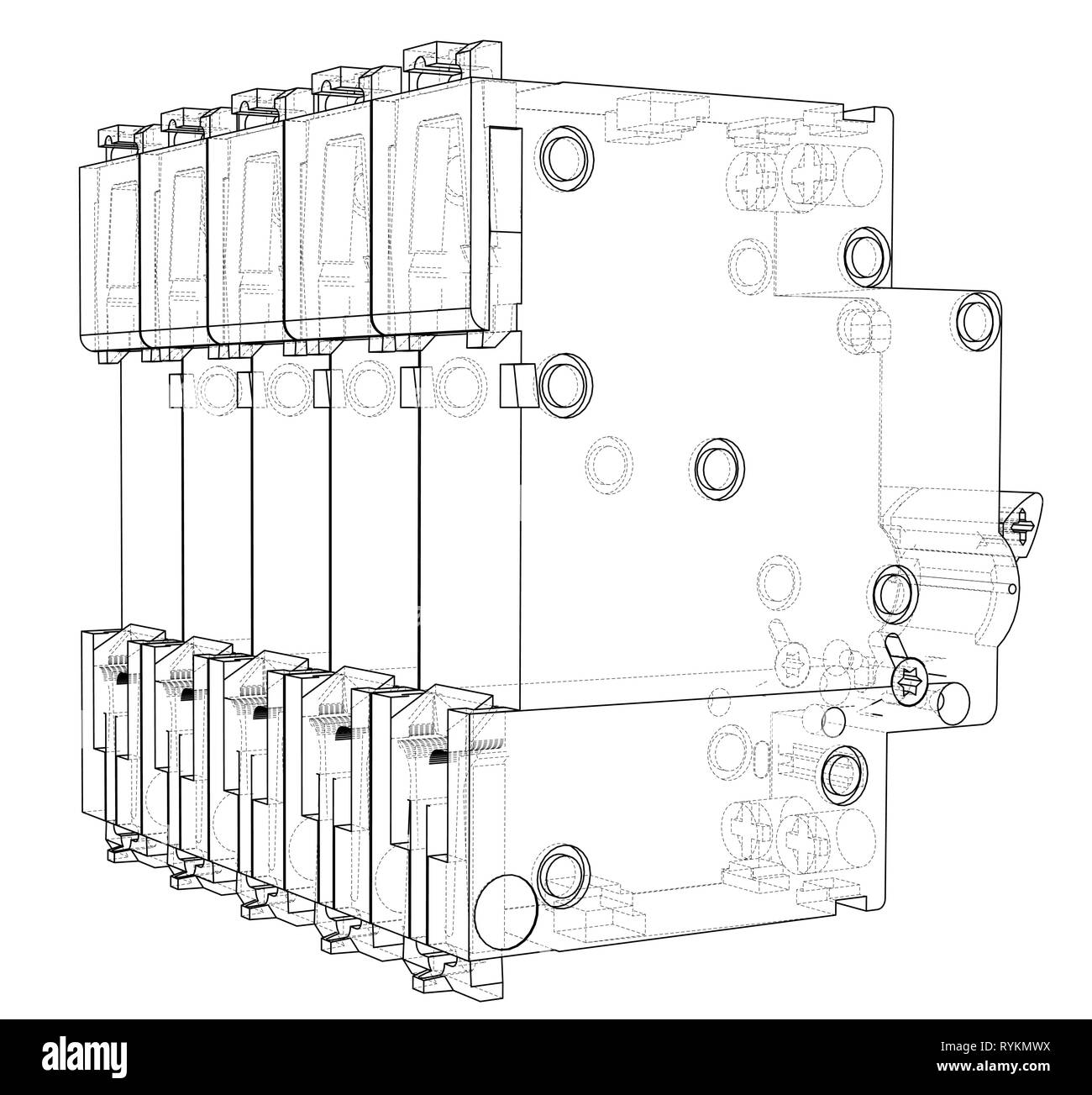 Automatic circuit breaker concept. Vector Stock Vector Image & Art - Alamy