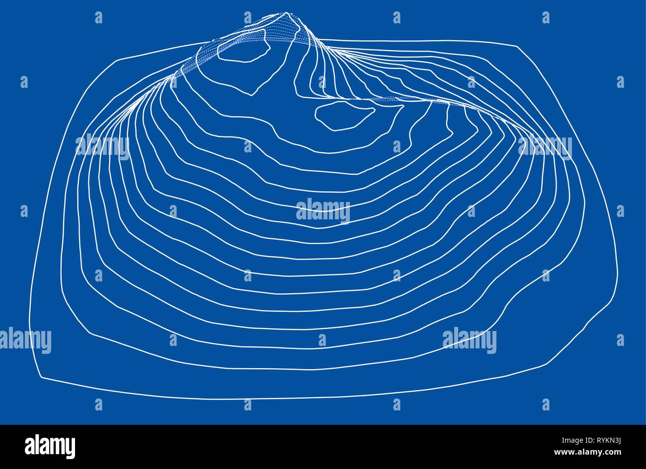 Wireframe mountain digital landscape hi-res stock photography and ...