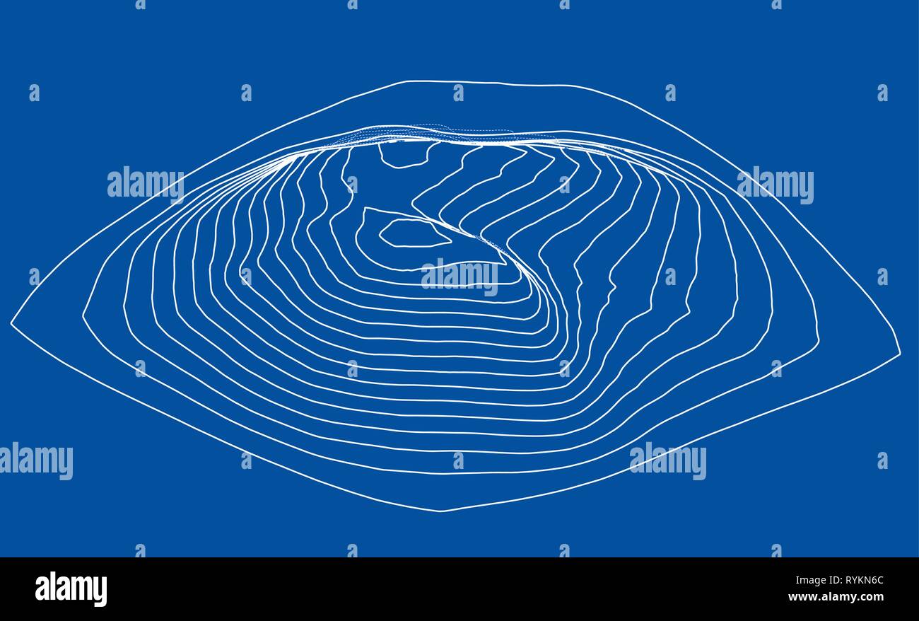 Abstract digital landscape outline. Vector Stock Vector Image & Art - Alamy