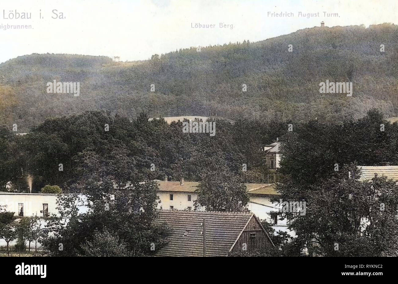Buildings in Löbau, Observation towers in Saxony, 1912, Landkreis ...