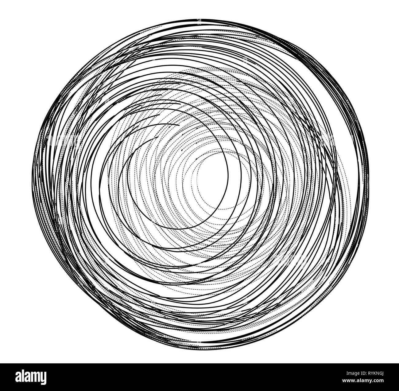 Sphere of spirals outline. Vector Stock Vector Image & Art - Alamy