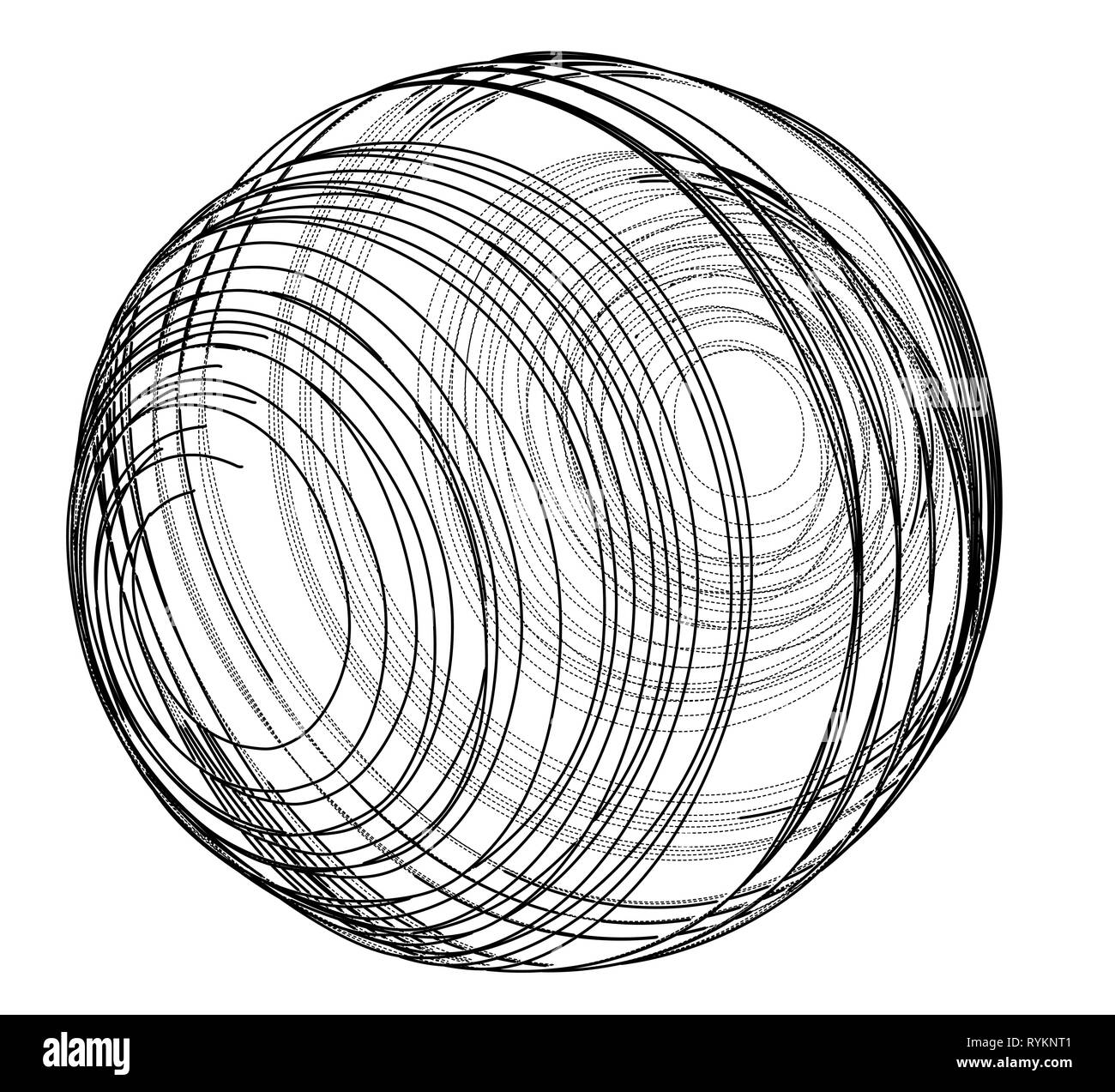 Sphere of spirals outline. Vector Stock Vector Image & Art - Alamy