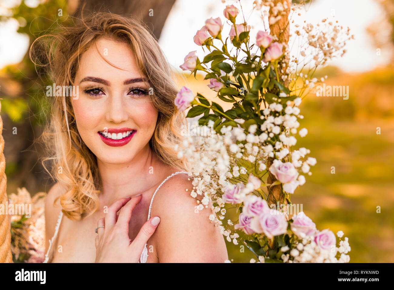 Countryside Wedding Shoot Stock Photo - Alamy