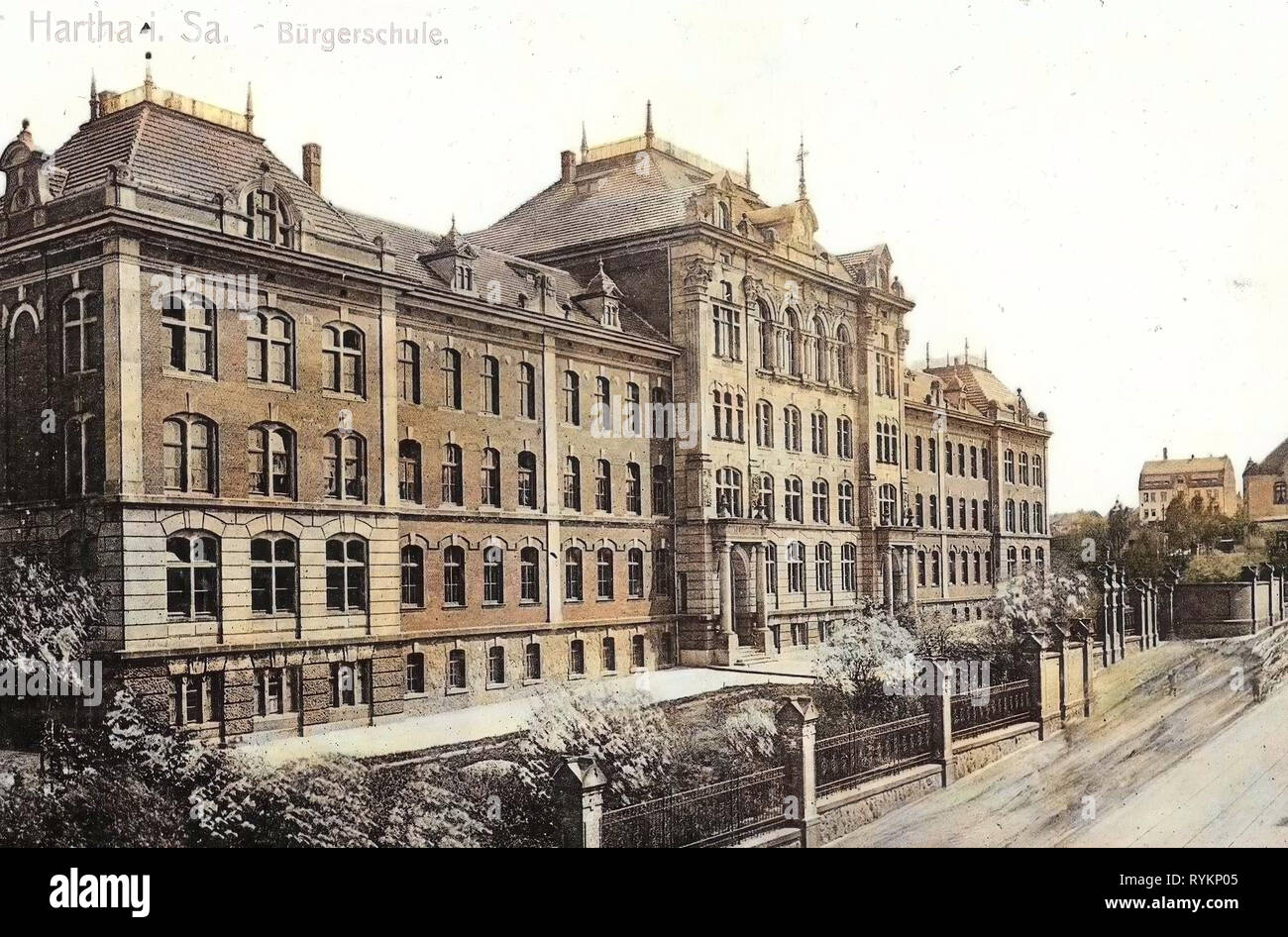 Pestalozzi-Schule (Hartha), 1912, Landkreis Mittelsachsen, Hartha ...