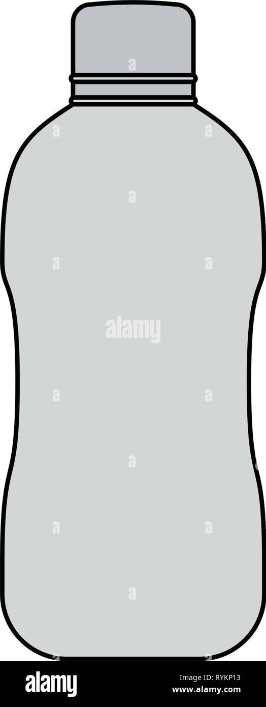 Flat design icon of Water bottle in ui colors. Vector illustration ...