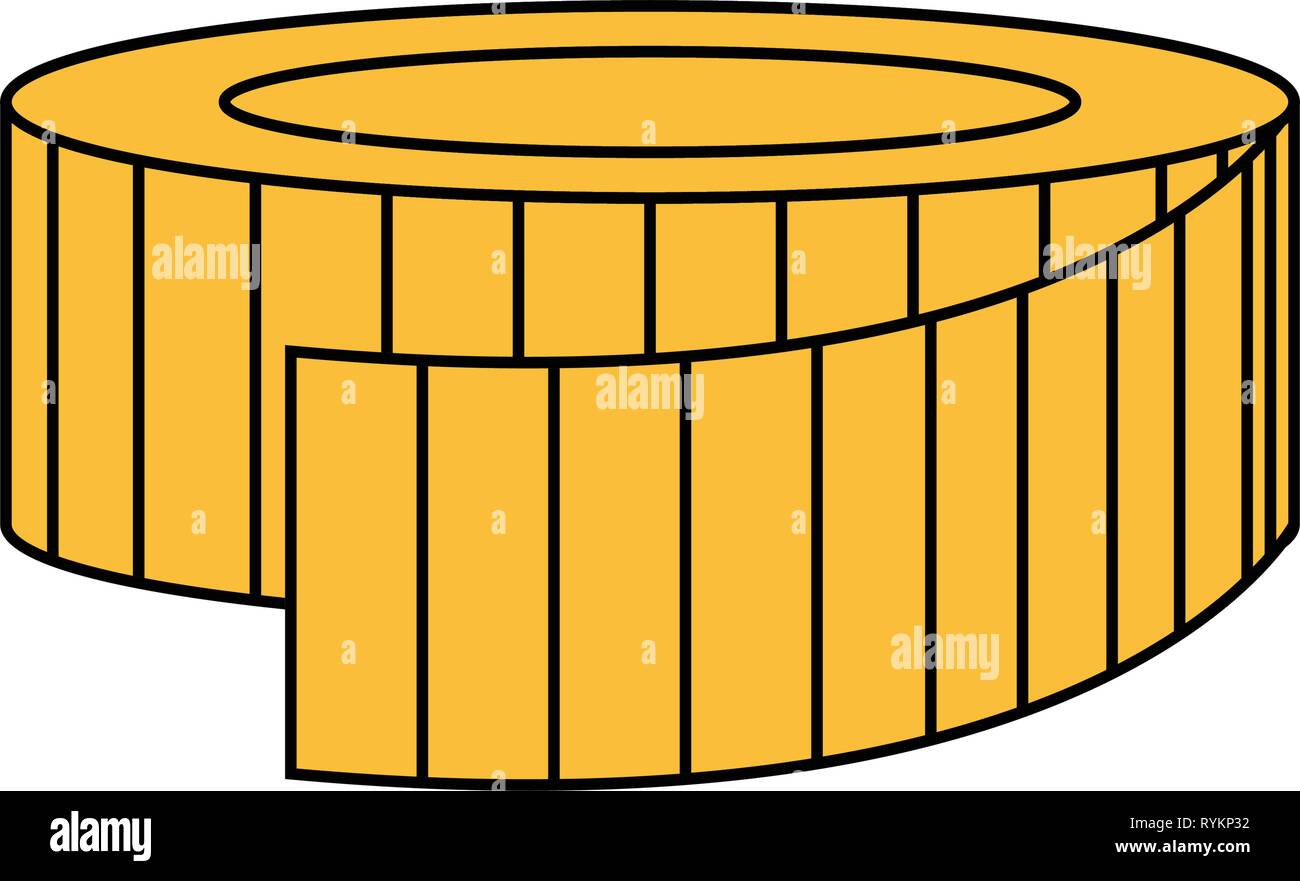 Flat design icon of Measure tape in ui colors. Vector illustration ...