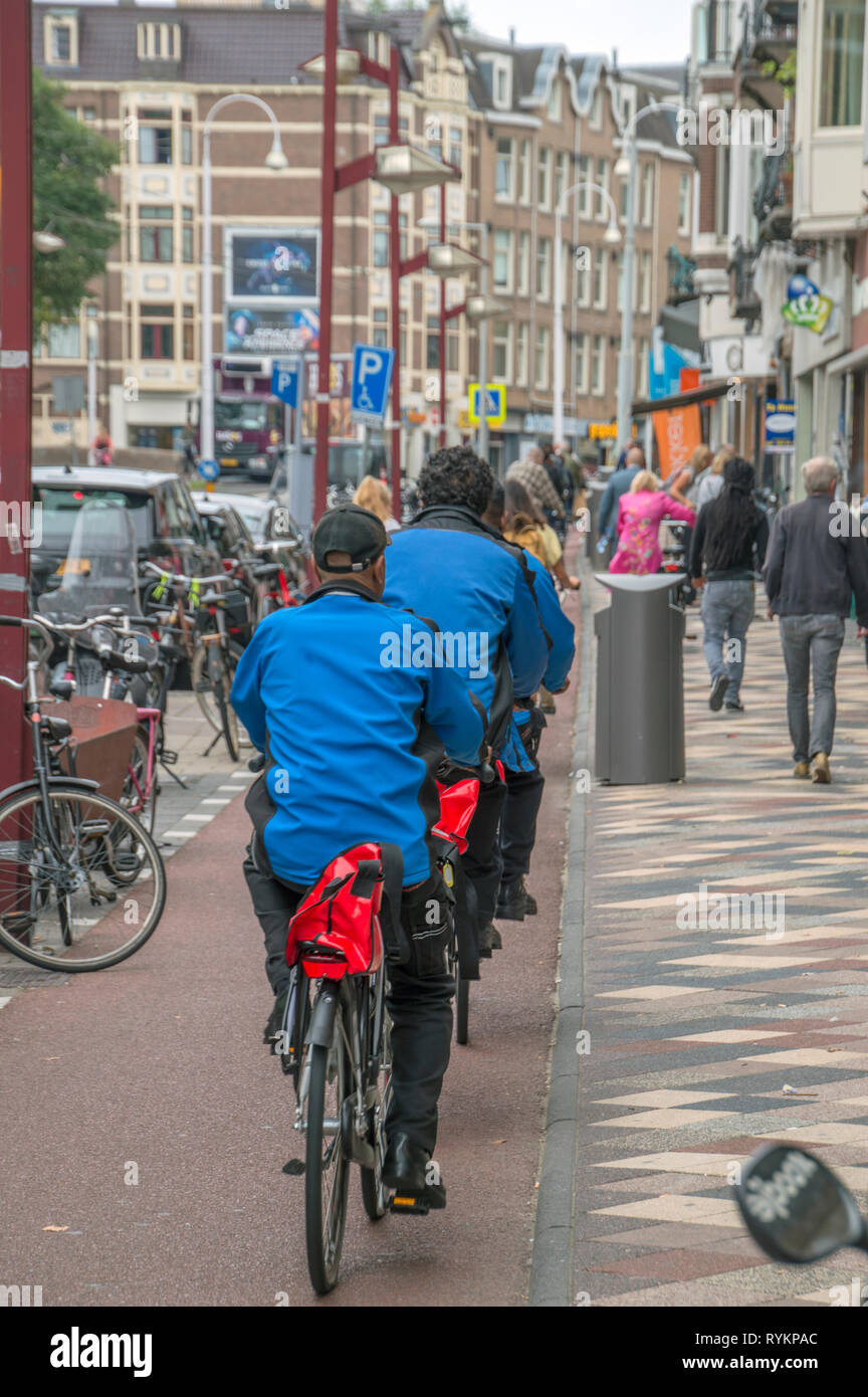 FedEx Van At Amsterdam East The Netherlands 2018 On Bicycles Stock ...