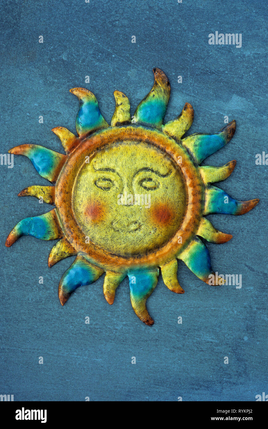 Blue Sun Face Logo