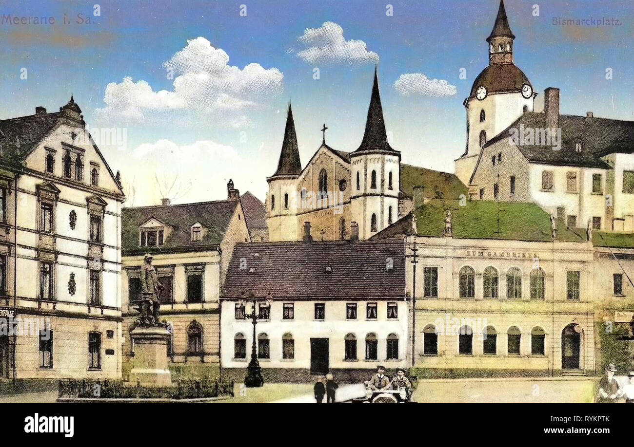 Unidentified automobiles in Germany, Buildings in Meerane, Statues of ...