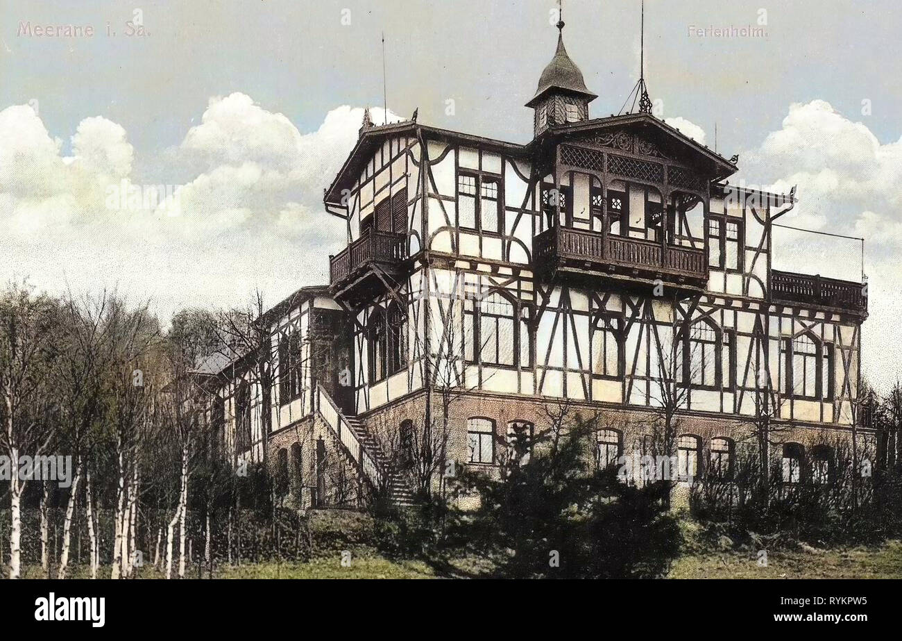 Buildings in Meerane, 1913, Landkreis Zwickau, Meerane, Ferienheim ...