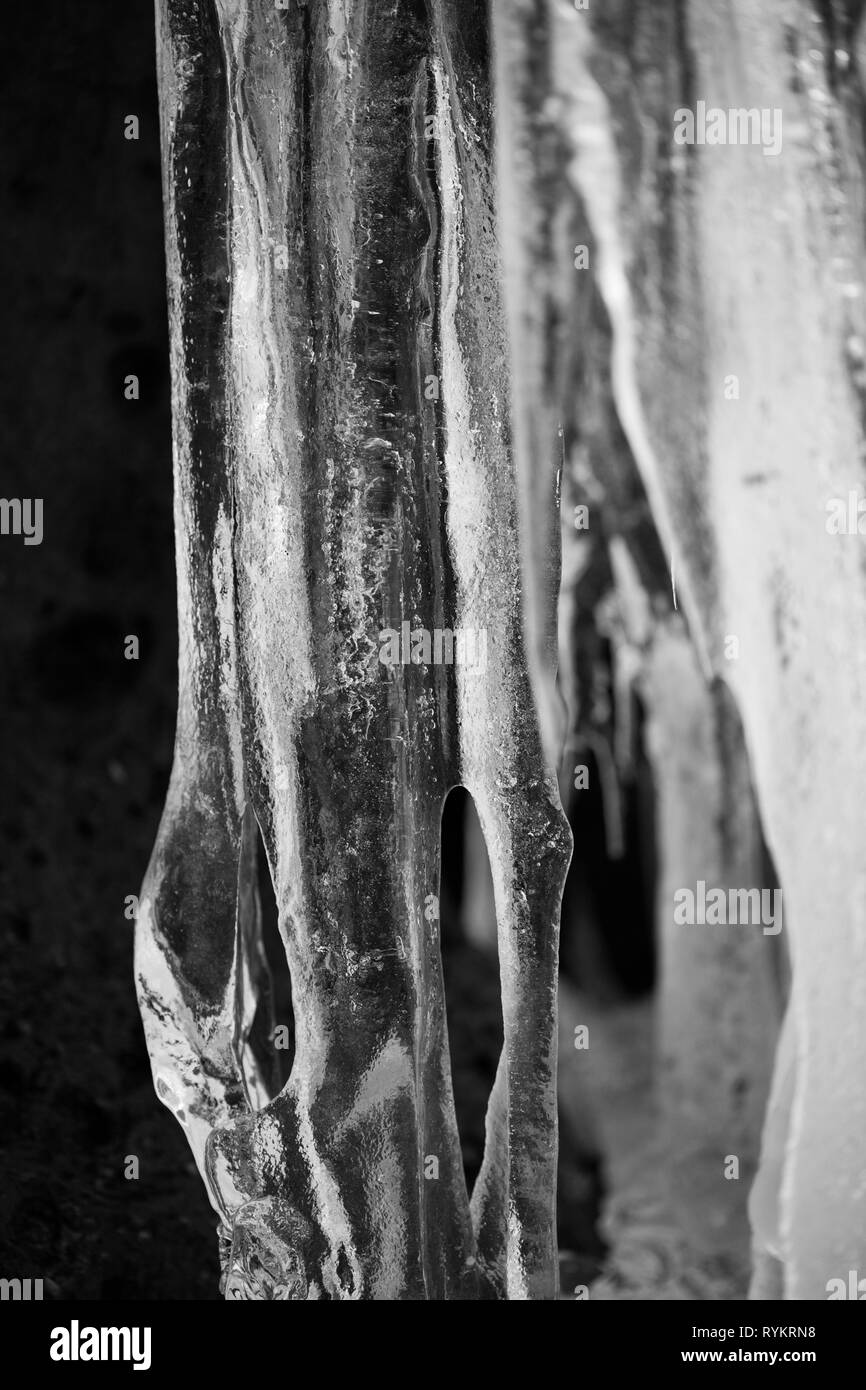ice, icicles in water Stock Photo - Alamy