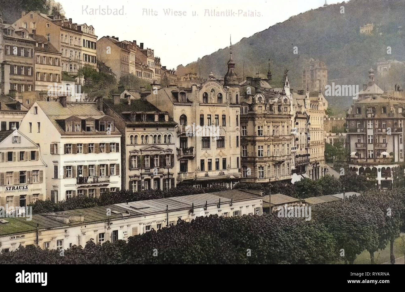 Buildings in Karlovy Vary, 1913, Karlovy Vary Region, Karlsbad, Alte ...