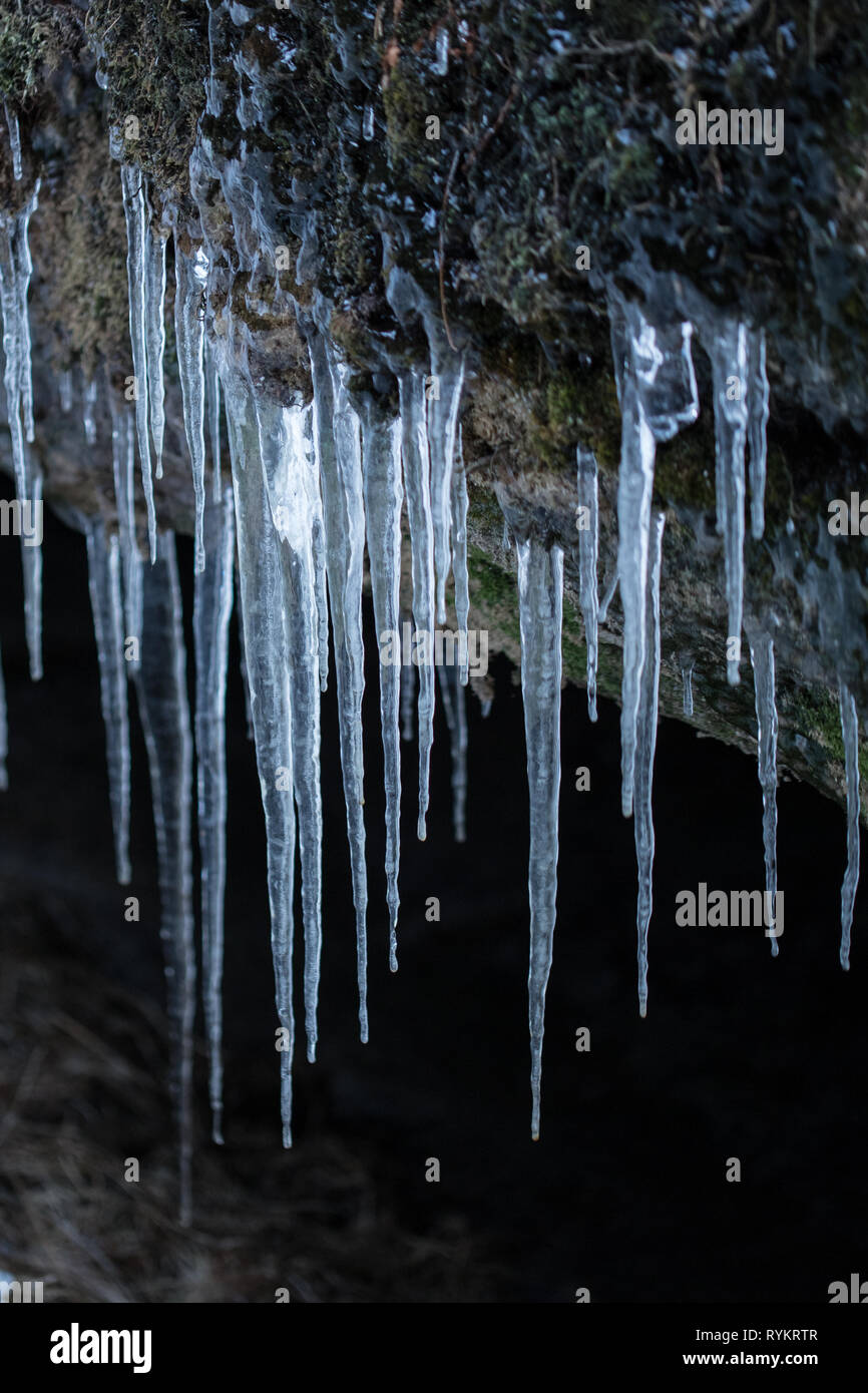 ice, icicles in water Stock Photo - Alamy