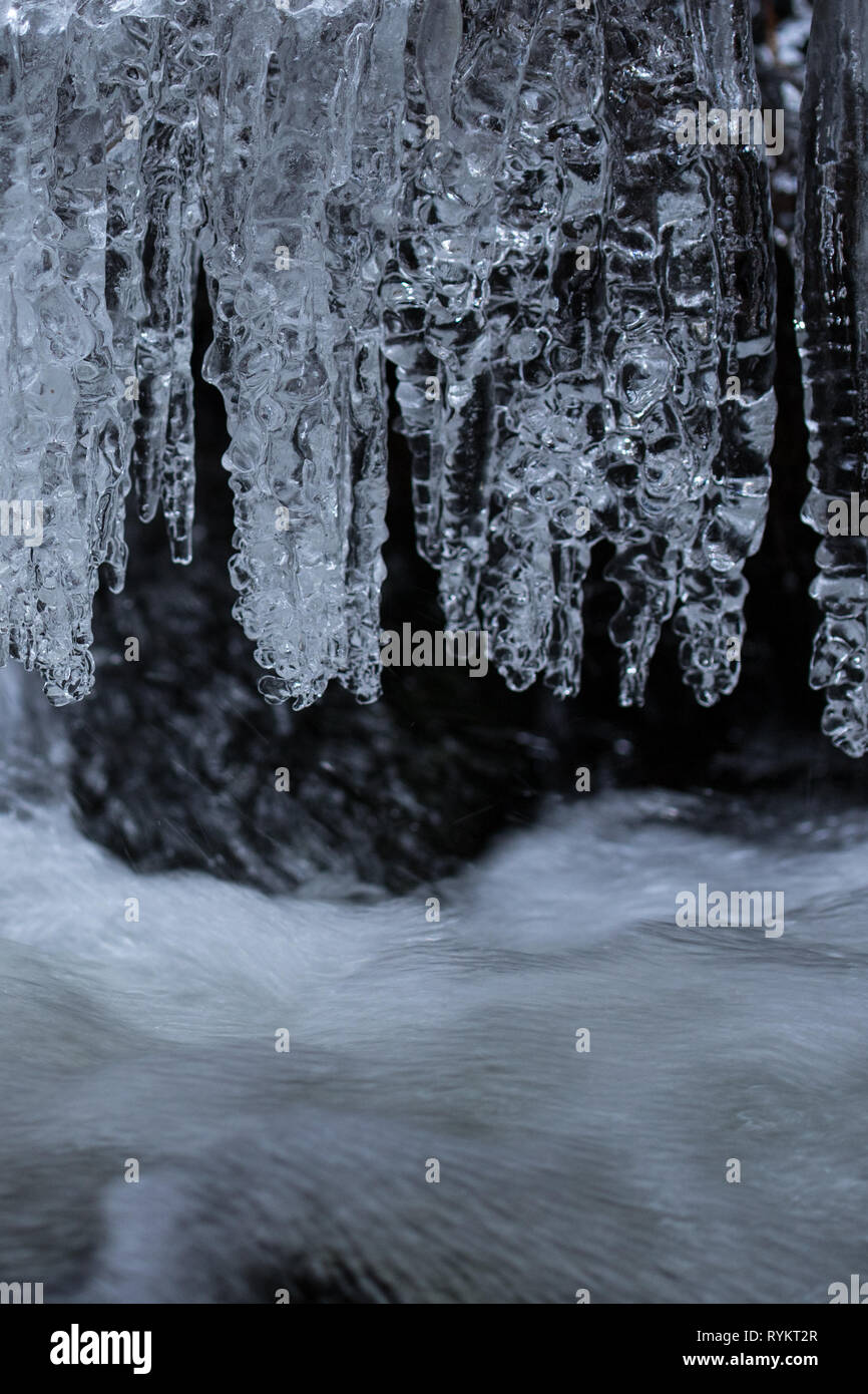 ice, icicles in water Stock Photo - Alamy