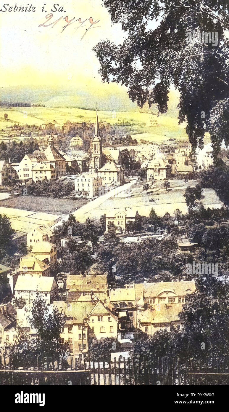 Buildings in Sebnitz, Churches in Sebnitz, 1920, Landkreis Sächsische ...
