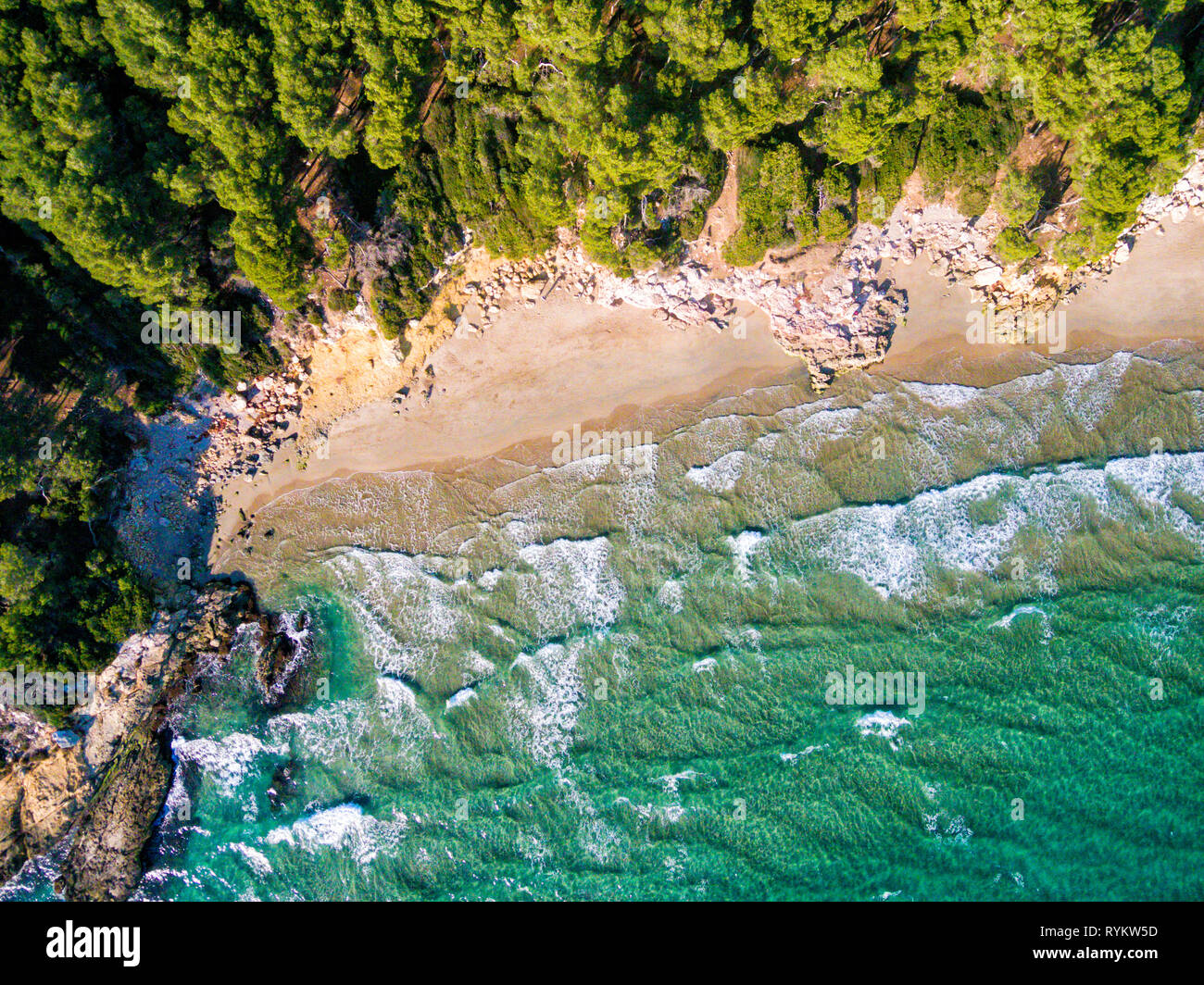 Aerial view waves hi-res stock photography and images - Alamy