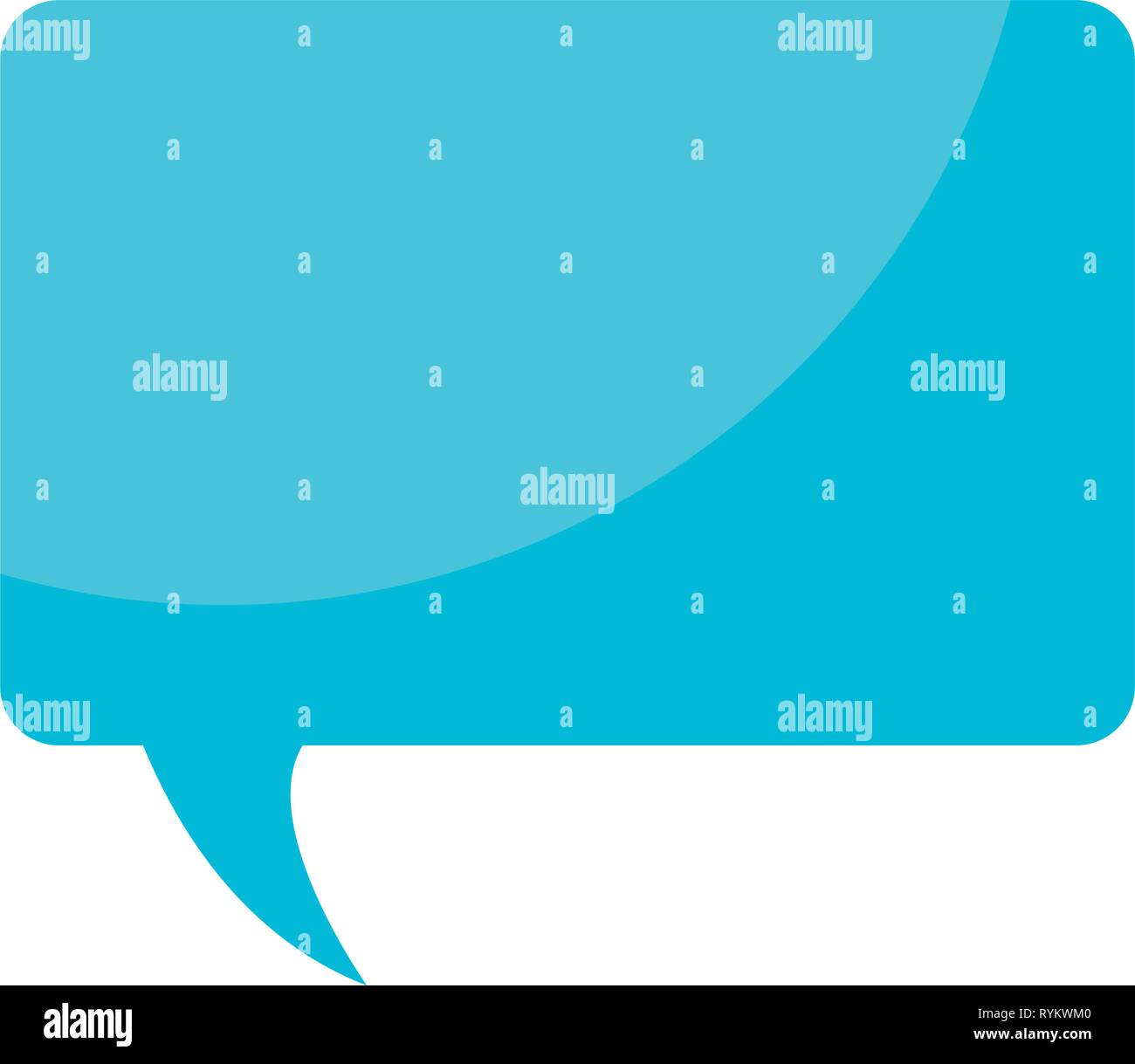 speech bubble in rectangle shape vector illustration design Stock ...