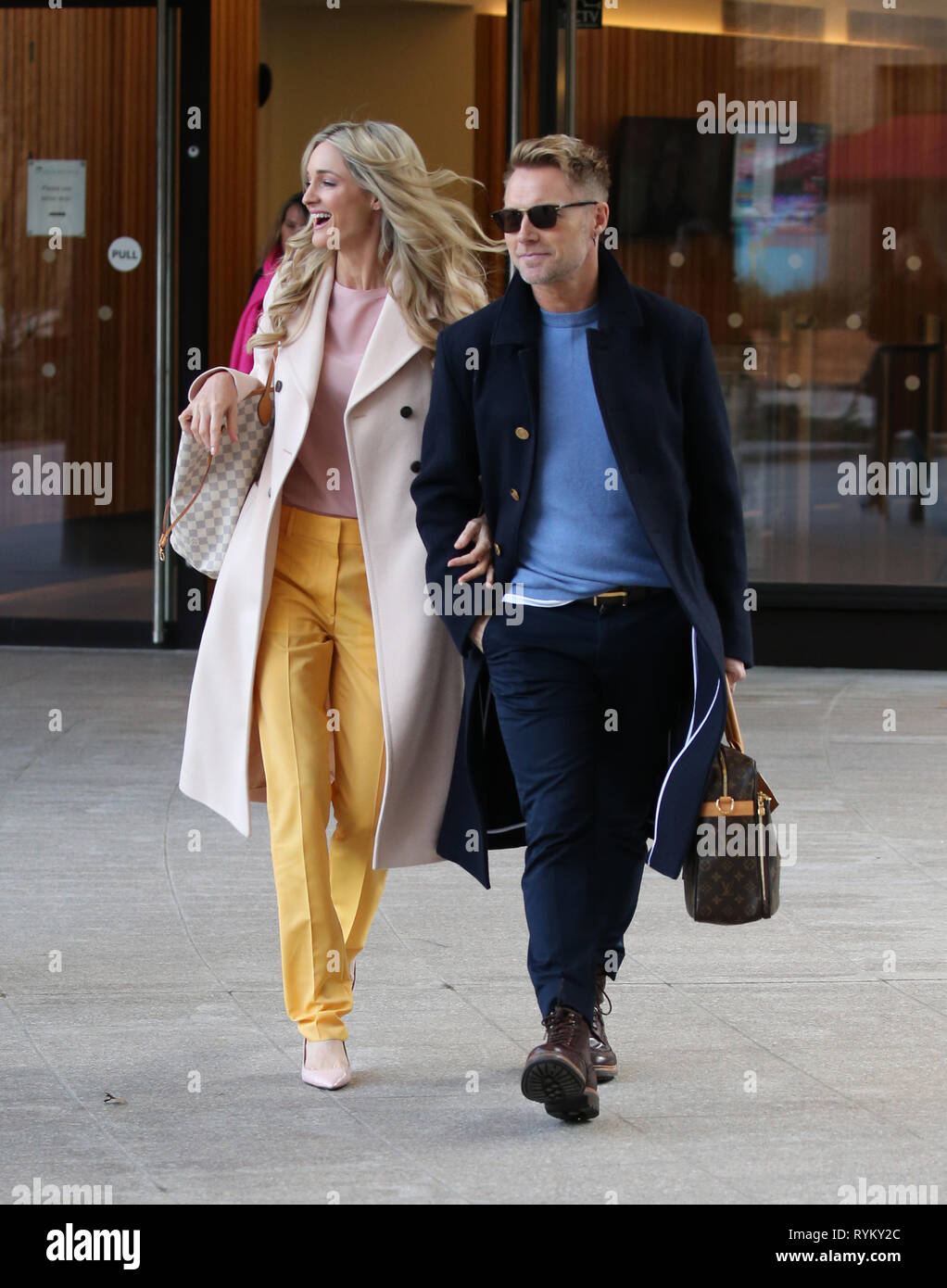 Ronan Keating with wife Storm outside ITV Studios Featuring: Ronan ...