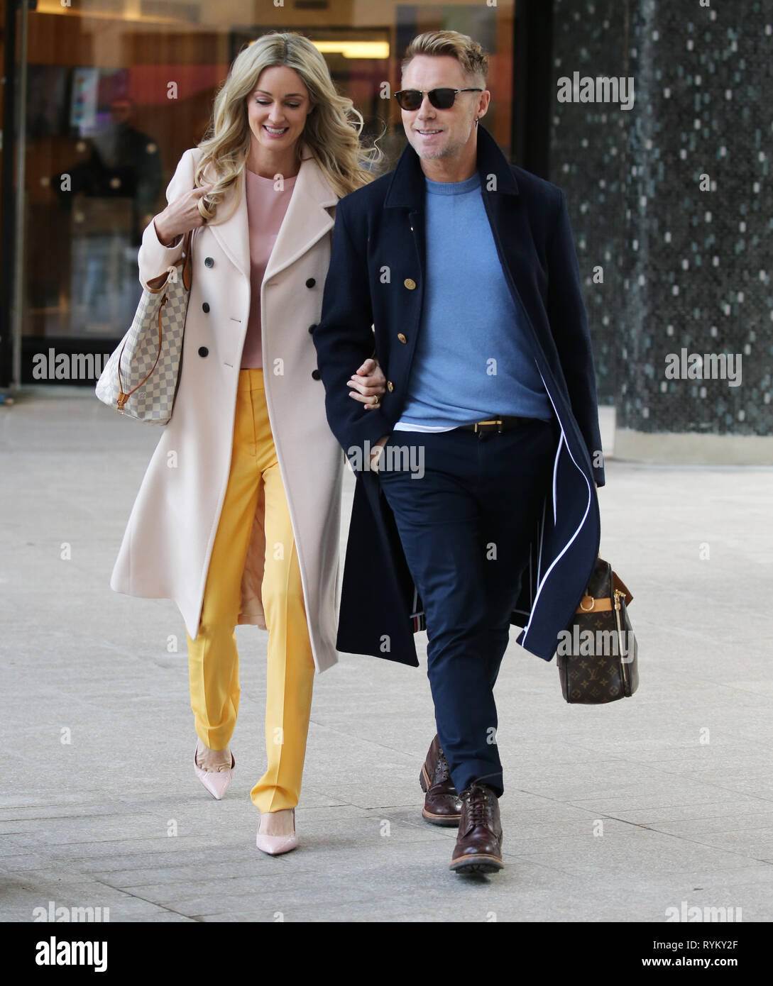 Ronan Keating with wife Storm outside ITV Studios Featuring: Ronan ...