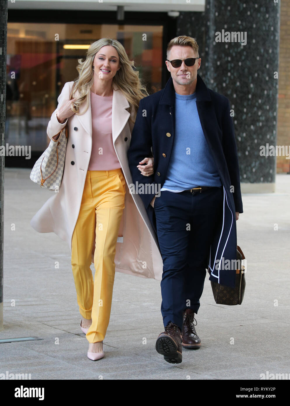 Ronan Keating with wife Storm outside ITV Studios Featuring: Ronan ...
