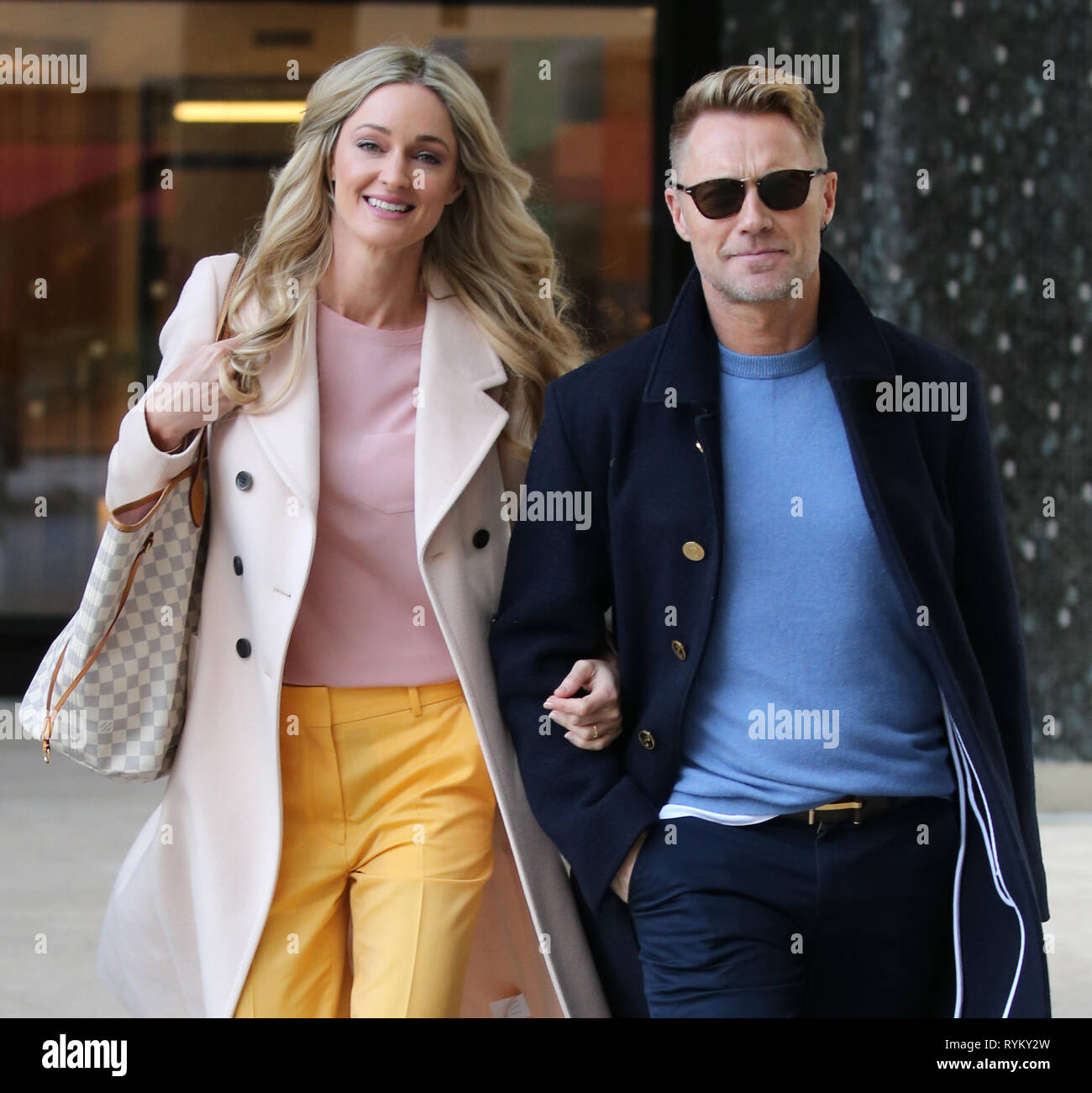 Ronan Keating with wife Storm outside ITV Studios Featuring: Ronan ...