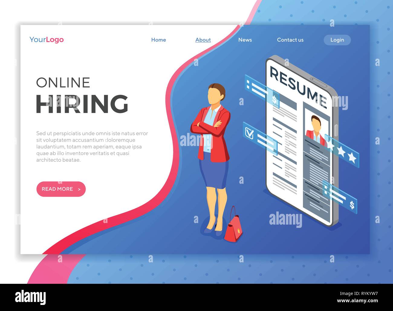 Phone interview concept icon Stock Vector Images - Alamy