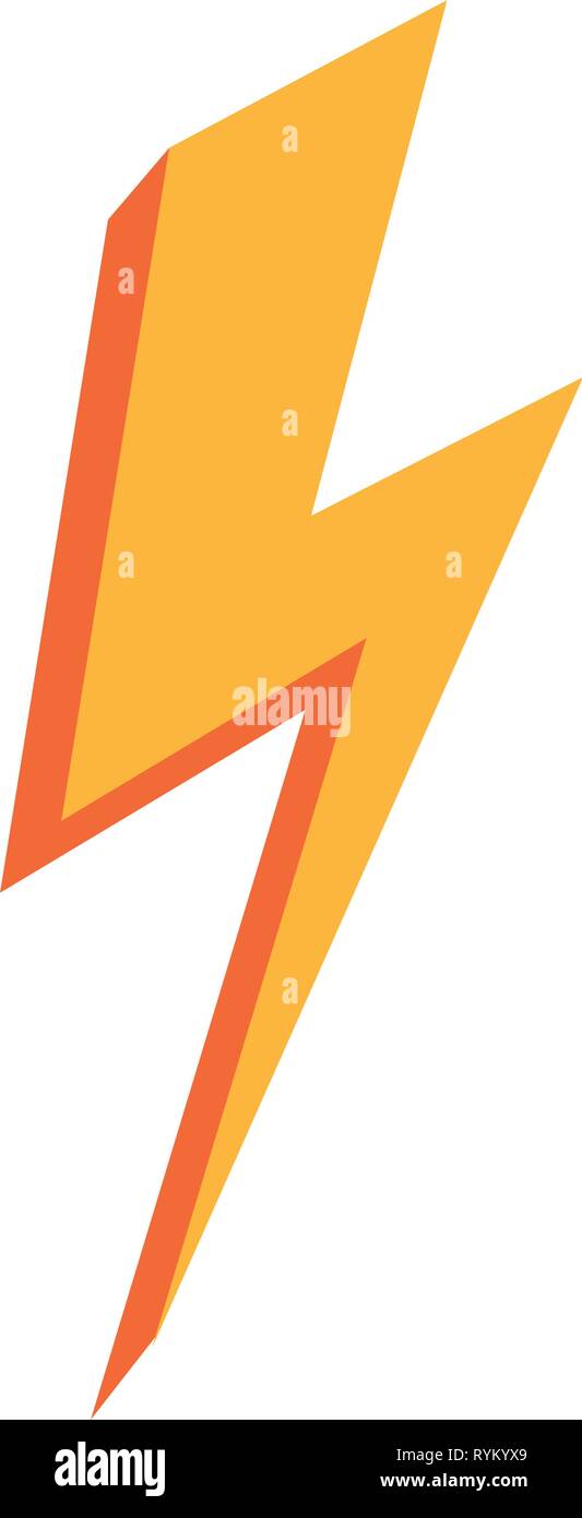 thunderbolt energy power icon on white background vector illustration ...