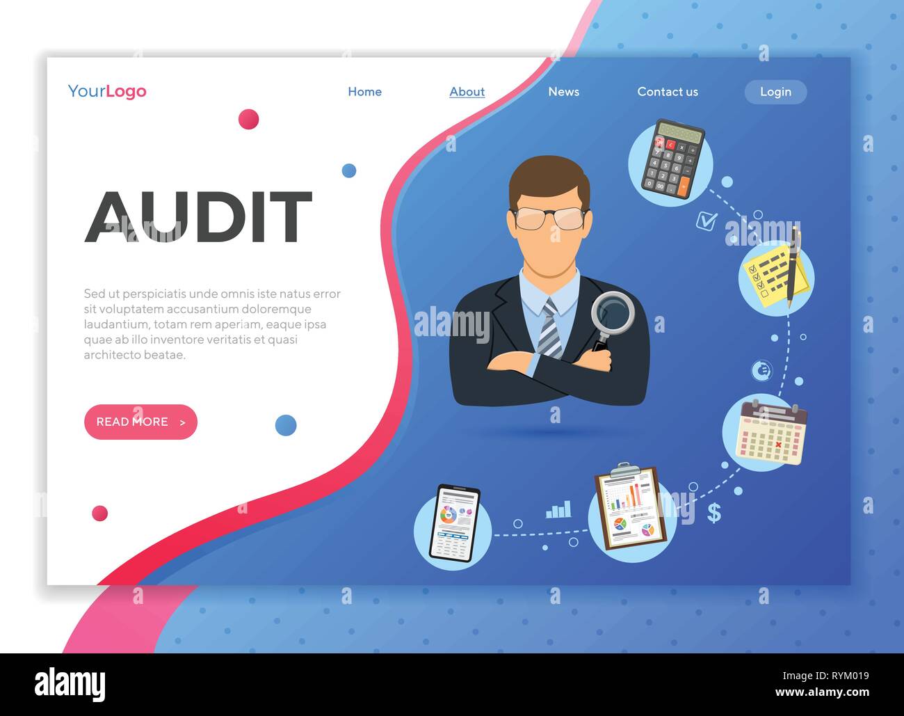 Auditing process Stock Vector Images - Alamy