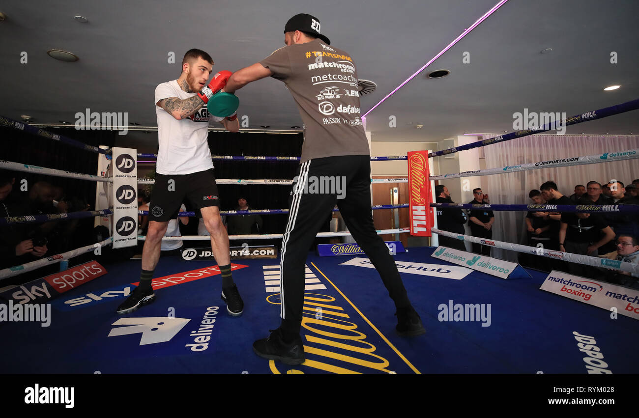 Sam Egerton during the open workout at the Hilton Liverpool Stock Photo ...