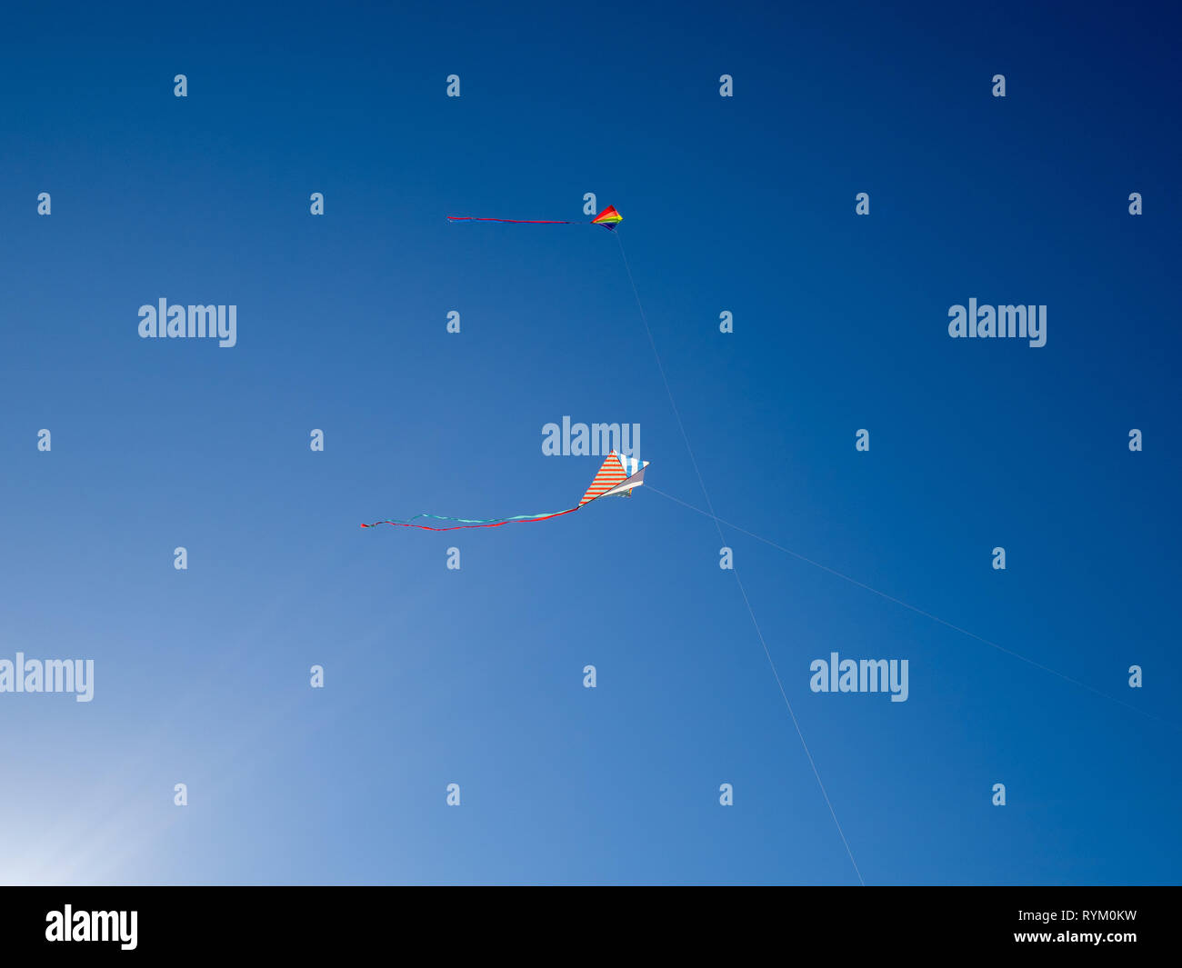 Blue kite white background hi-res stock photography and images - Alamy