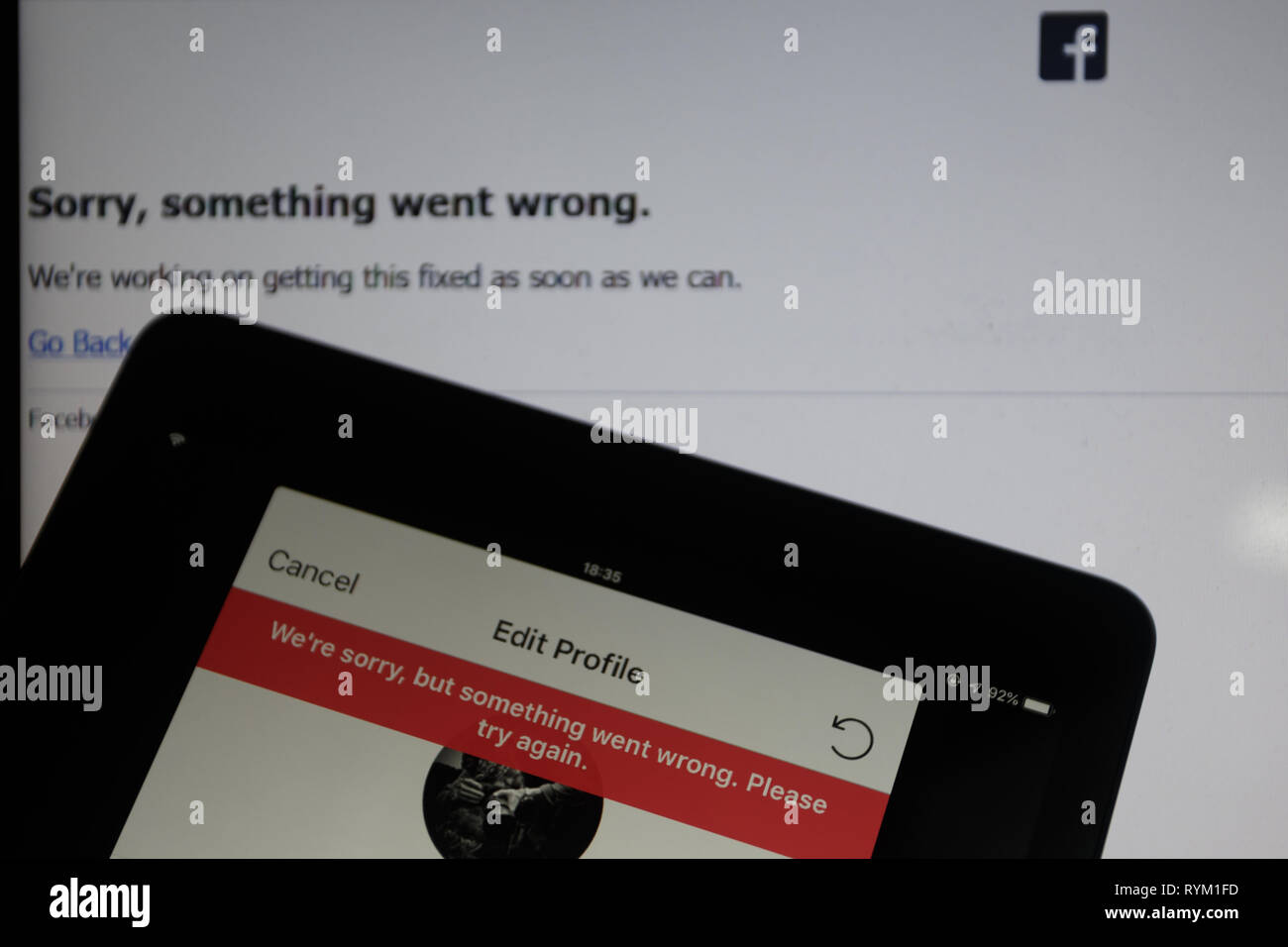 FB and IG services suffer partial outages. Social media Facebook ...