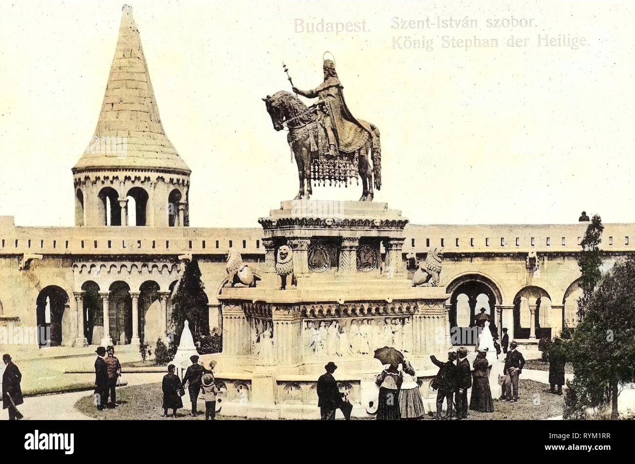 Fisherman's Bastion (historical images), Statue of Stephen I of Hungary ...