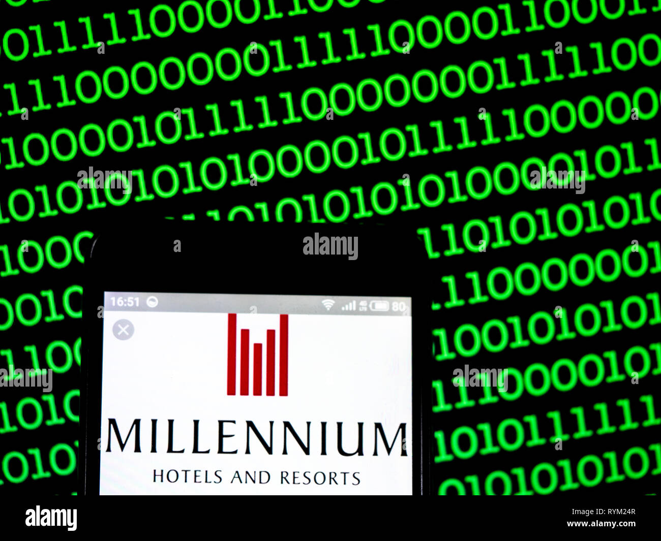 Millennium & Copthorne Hotels plc logo seen displayed on smart phone ...